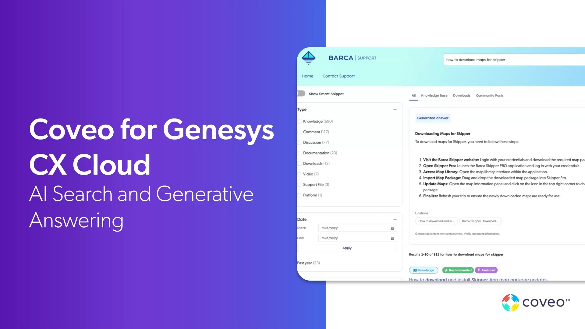 Coveo for Genesys CX Cloud: AI Search and Generative Answering | Coveo Demo