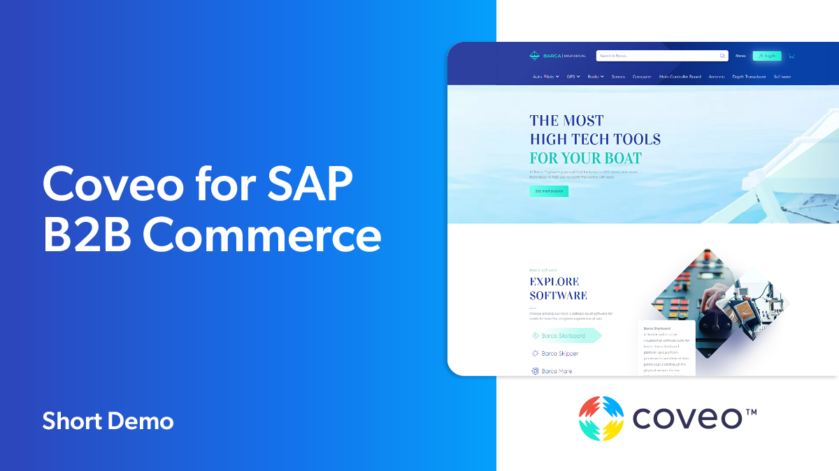 Coveo for SAP B2B Commerce | Coveo Demo | Demo Hub | Coveo