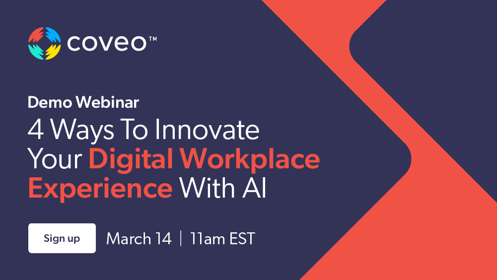 Webinar - 4 Ways to Innovate Your DEX With AI | Coveo